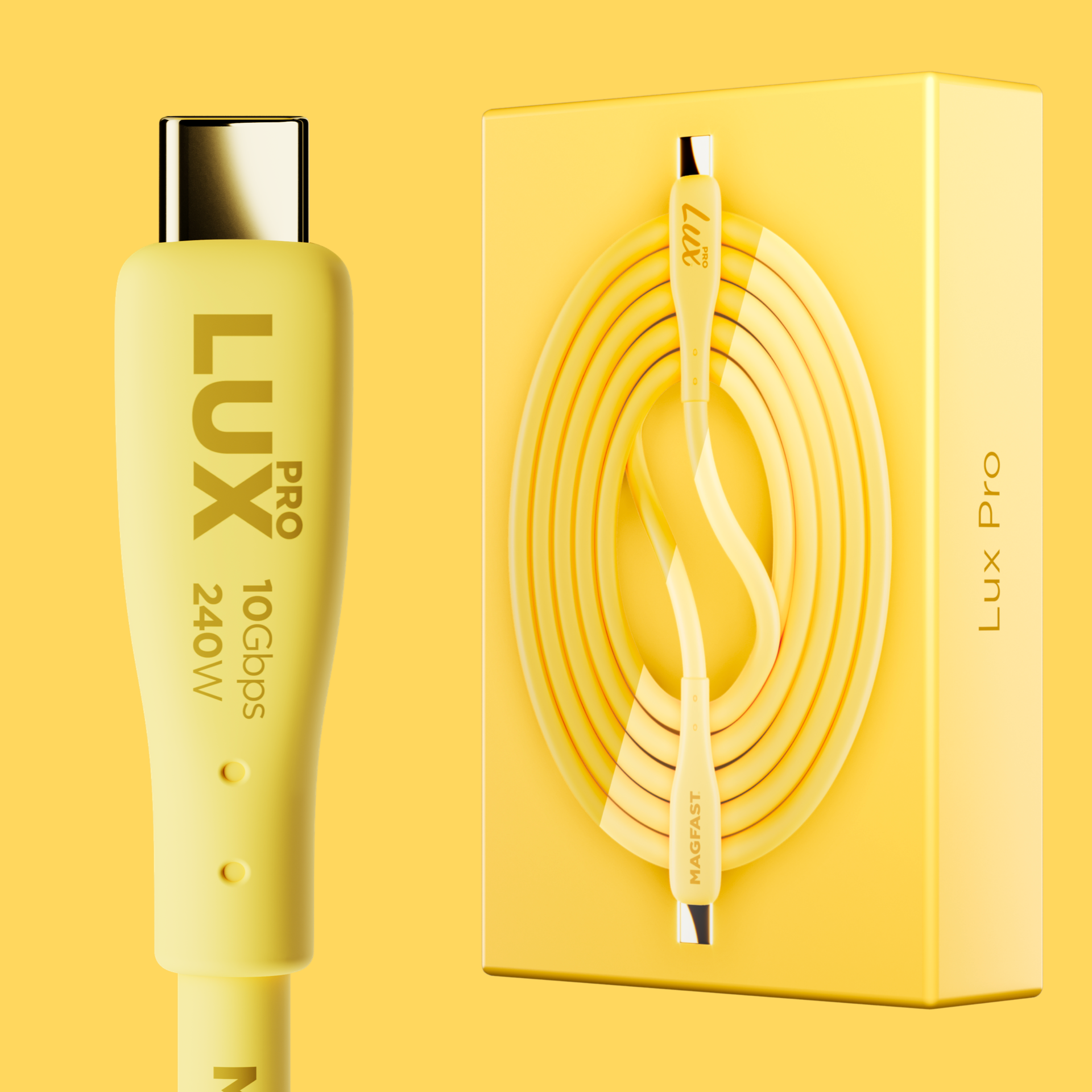MAGFAST Lux Pro Cable - Sunshine Yellow - 2m - USB-C to USB-C (Pre-Ord ...